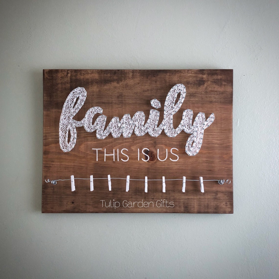 Family This is Us String Art Photo Display Family Photo Wire | Etsy