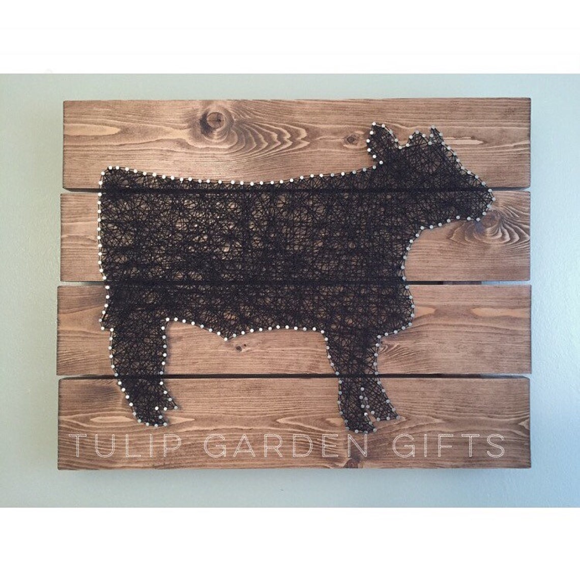 Cow String Art Wall Hanging Pallet Style Farmhouse Decor Cow - Etsy