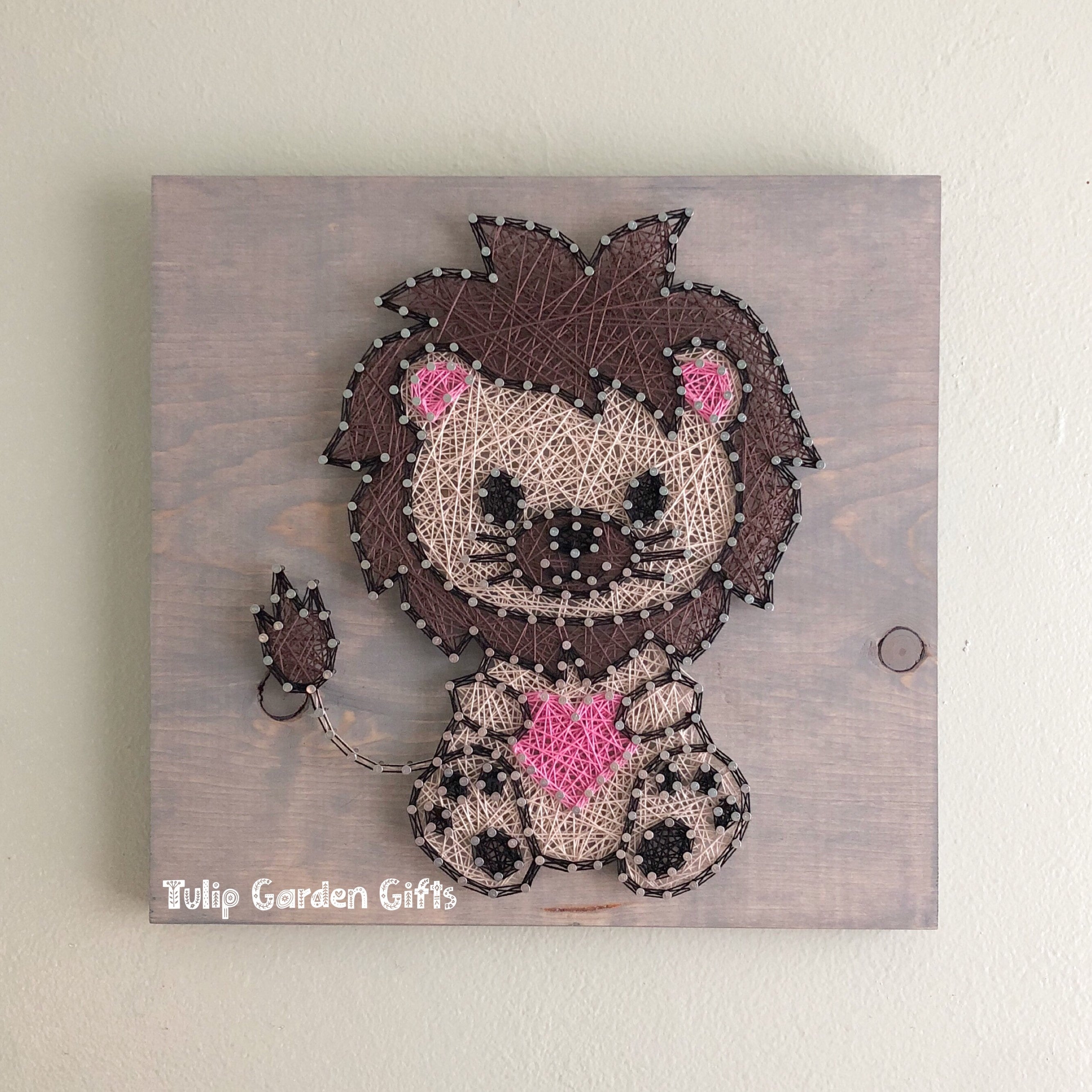 Baby Lion String Art Safari Animal Nursery Safari Nursery | Etsy