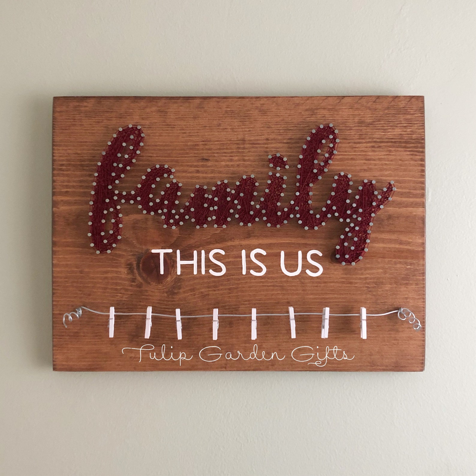 Family This is Us String Art Photo Display Family Photo Wire | Etsy