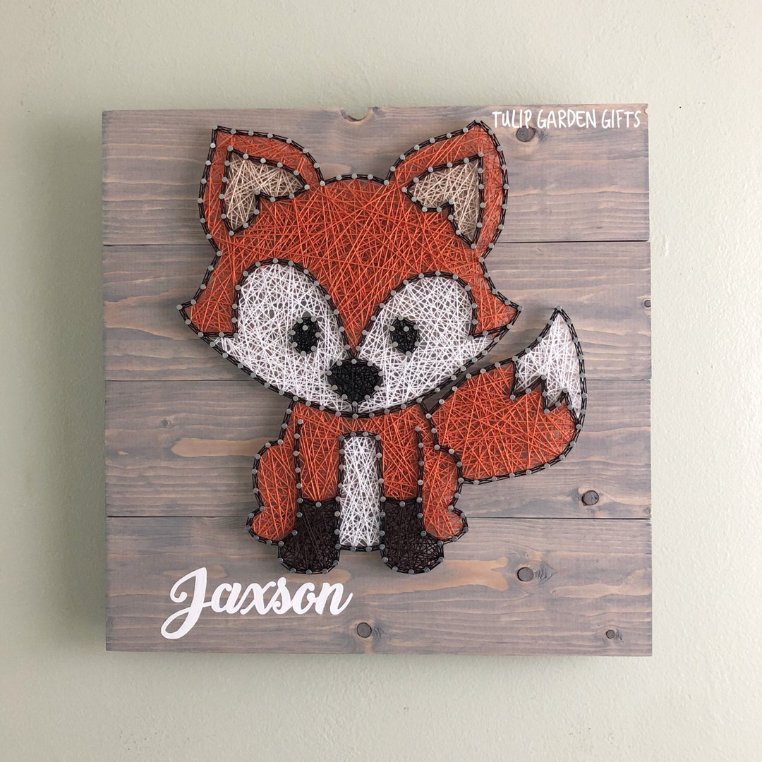 Baby Fox String Art Sign Fox String Art Woodland Creatures - Etsy