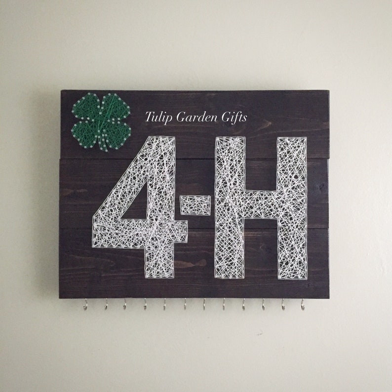 Wooden 4H String Art Ribbon Award Hanger Medal Hanger Ribbon | Etsy