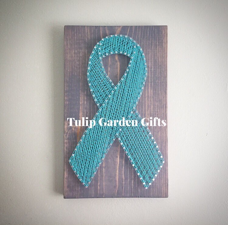 Awareness Ribbon String Art Cancer Ribbon String Art Ribbon | Etsy Canada