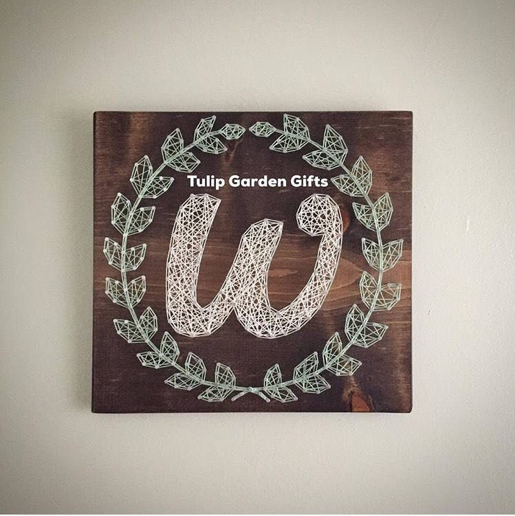 Laurel Wreath Monogram String Art String Art Letter String | Etsy