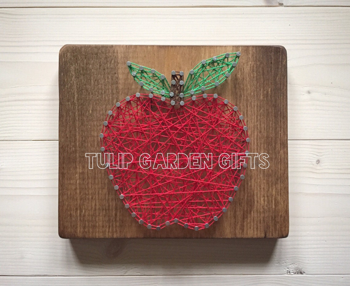 Apple String Art Mini Teacher Appreciation Gift Teacher - Etsy