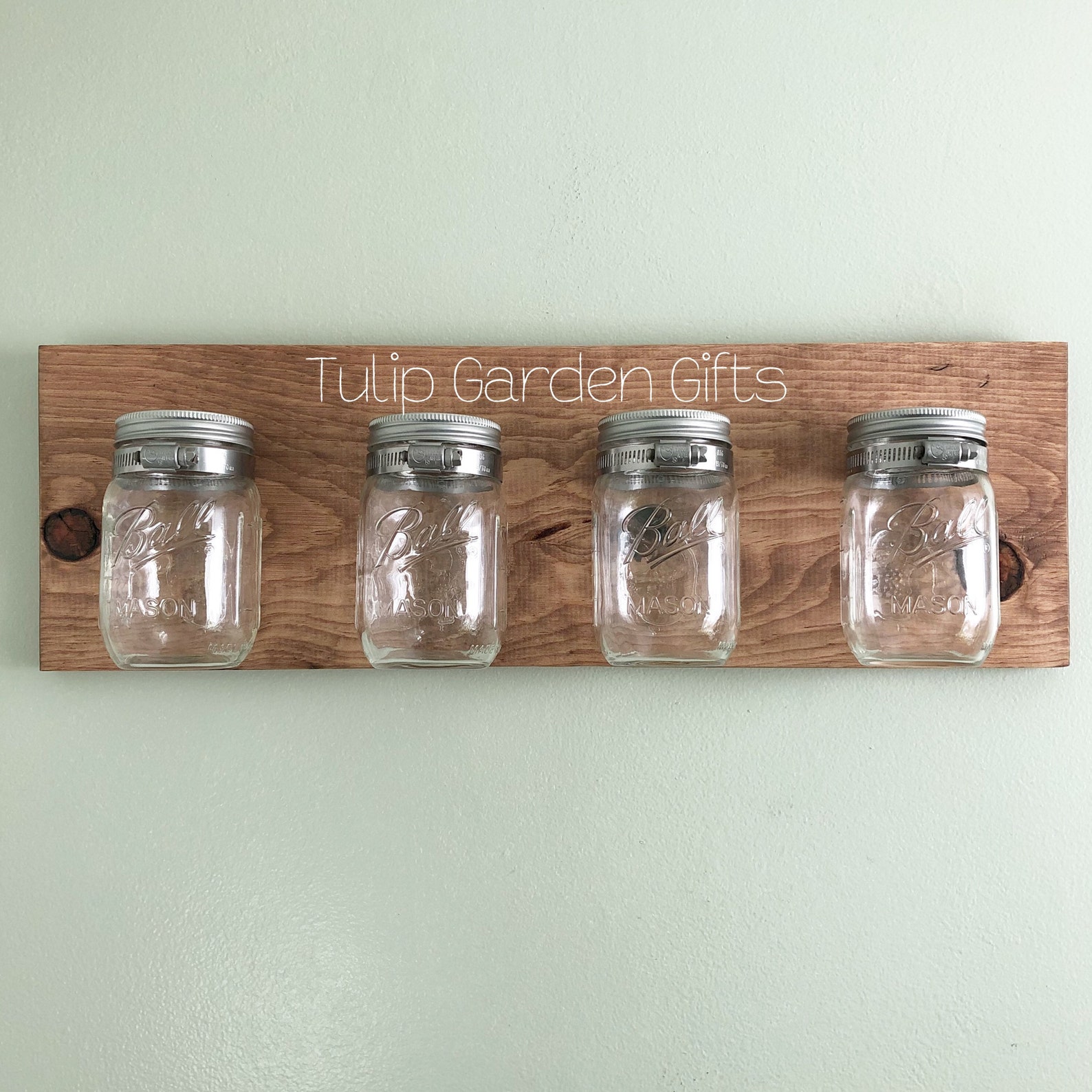 Mason Jar Wall Organizer Farmhouse Mason Jar Caddy Bathroom | Etsy