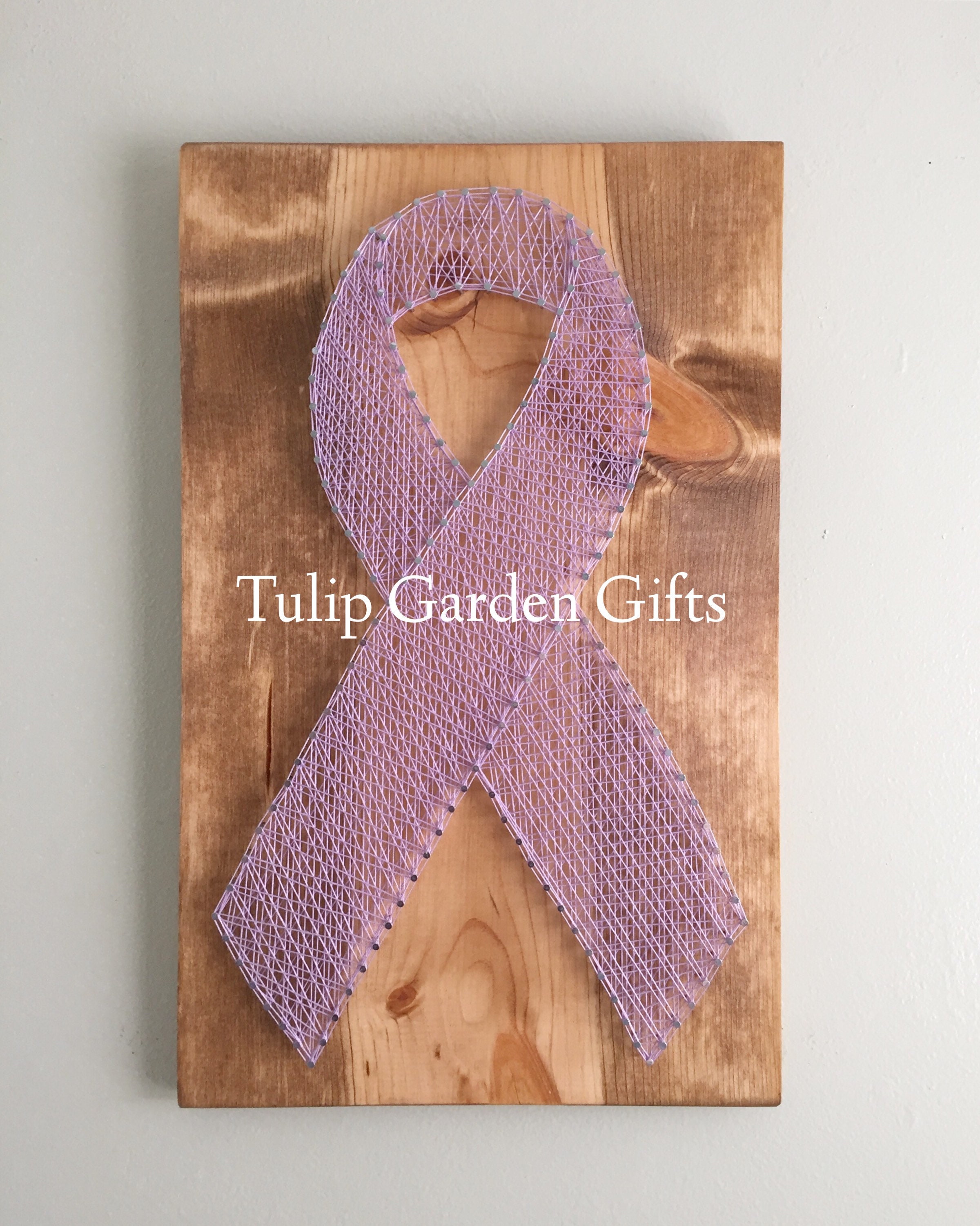 Awareness Ribbon String Art Cancer Ribbon String Art Ribbon | Etsy Canada
