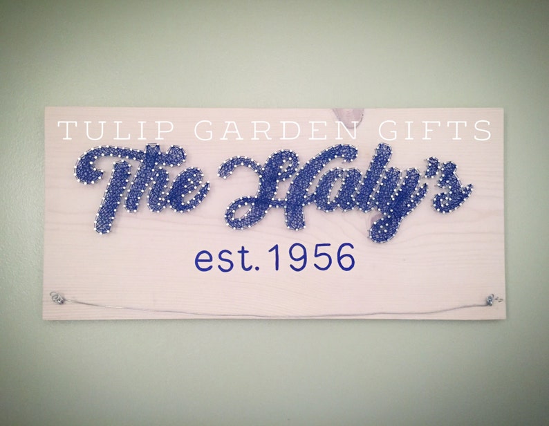 String Art Name Wall Hanging With Photo Hanging Display Wire | Etsy