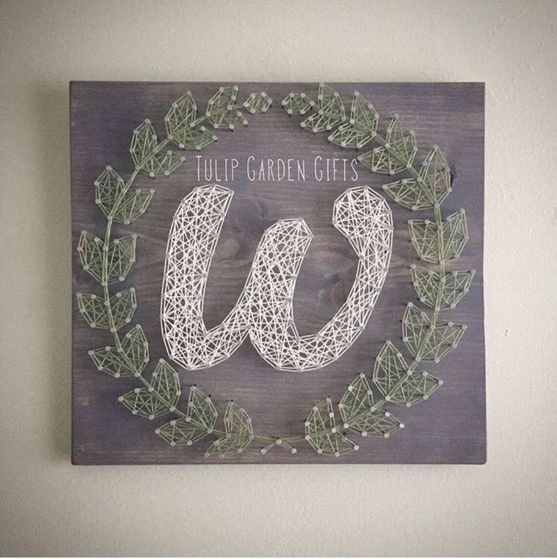 Laurel Wreath Monogram String Art String Art Letter String | Etsy
