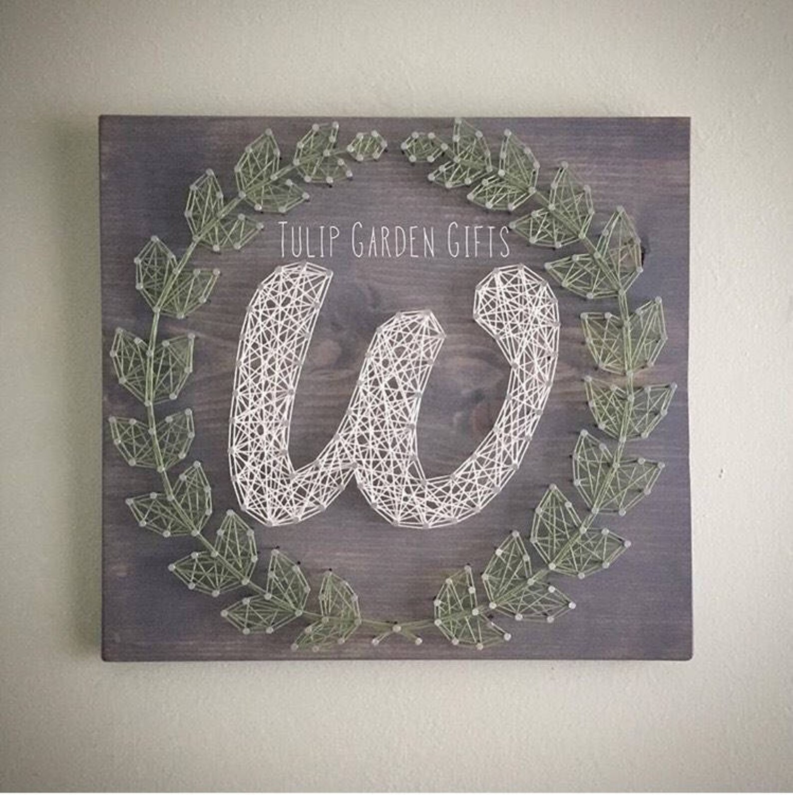 Laurel Wreath Monogram String Art String Art Letter String | Etsy