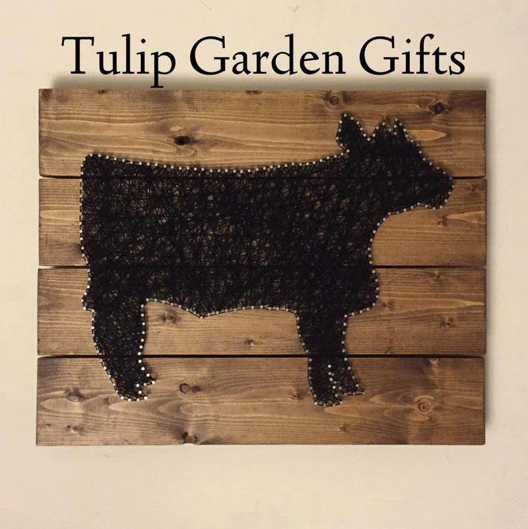 Cow String Art Wall Hanging Pallet Style Farmhouse Decor Cow - Etsy