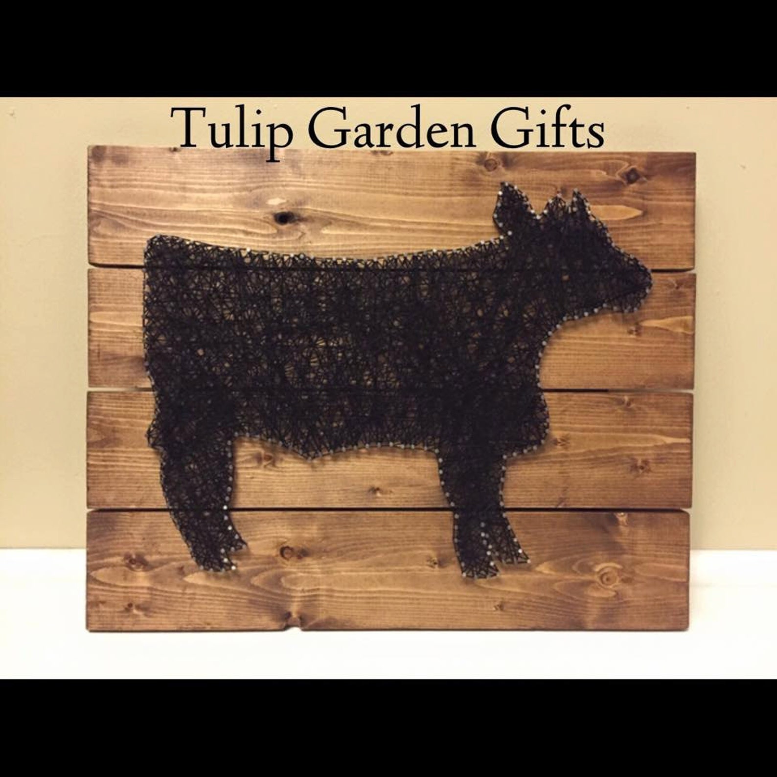 Cow String Art Wall Hanging Pallet Style Farmhouse Decor Cow - Etsy