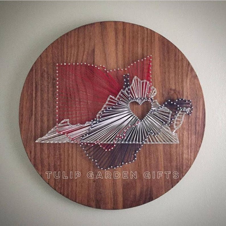 Large Three State String Art Round 3 State String Art Triple - Etsy