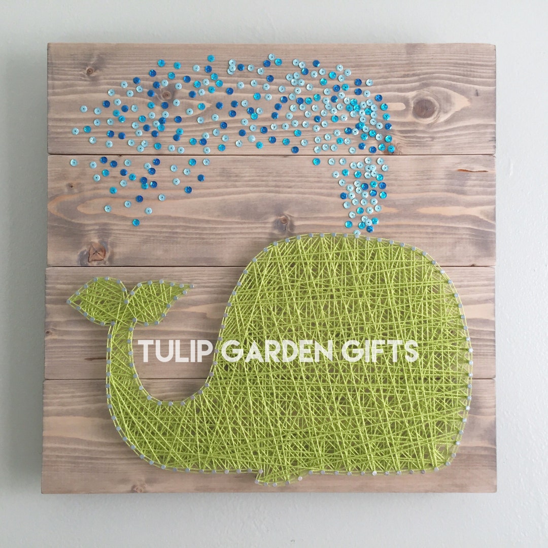 Whale String Art Whale Sequin String Art Children's Room - Etsy Singapore
