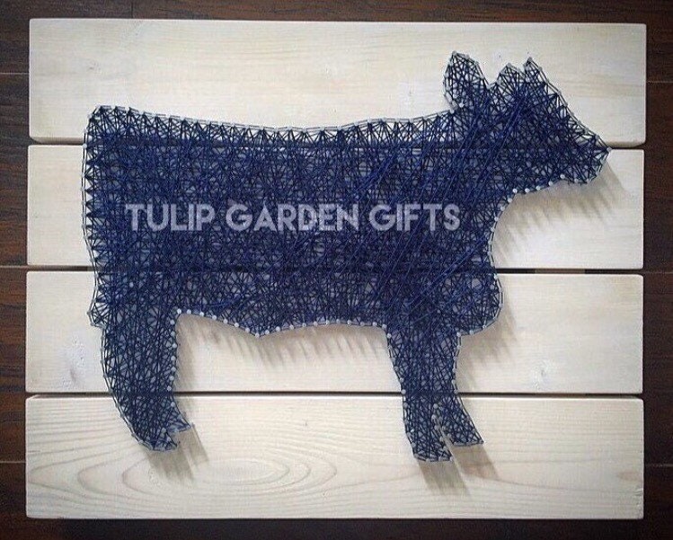 Cow String Art Wall Hanging Pallet Style Farmhouse Decor Cow | Etsy