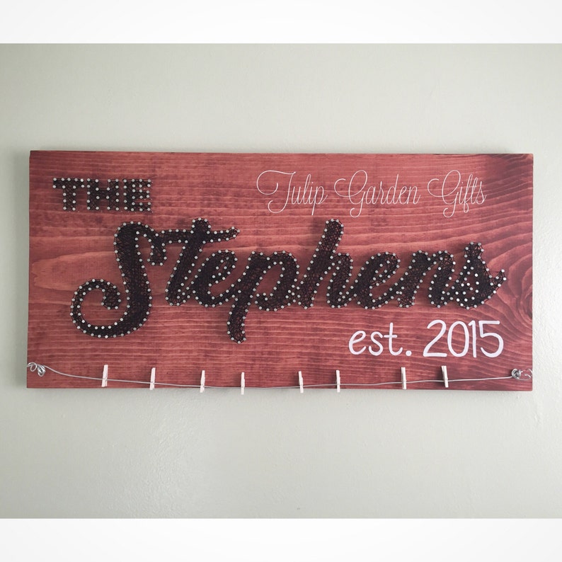 String Art Name Wall Hanging With Photo Hanging Display Wire | Etsy
