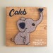 Baby Elephant String Art, Baby Name, Nursery Decor, Elephant Nursery ...