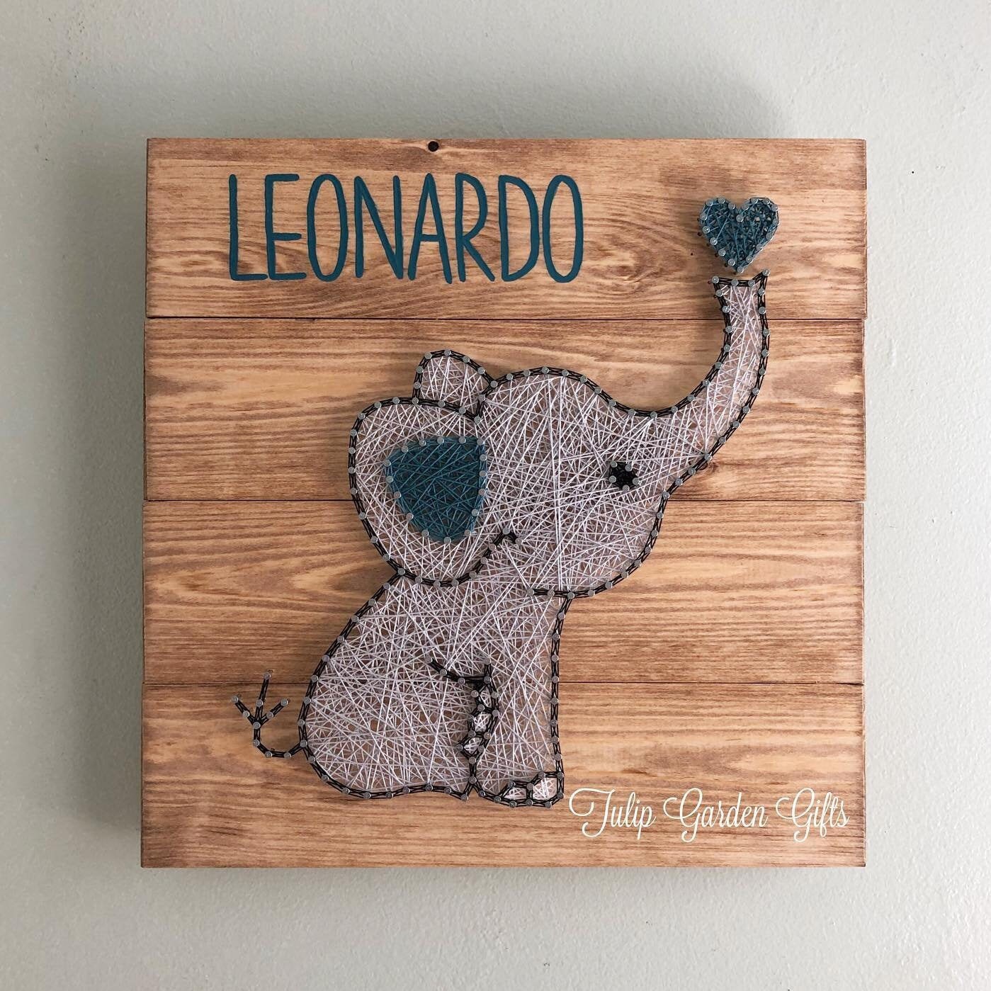 Baby Elephant String Art Baby Name Nursery Decor Elephant - Etsy Canada