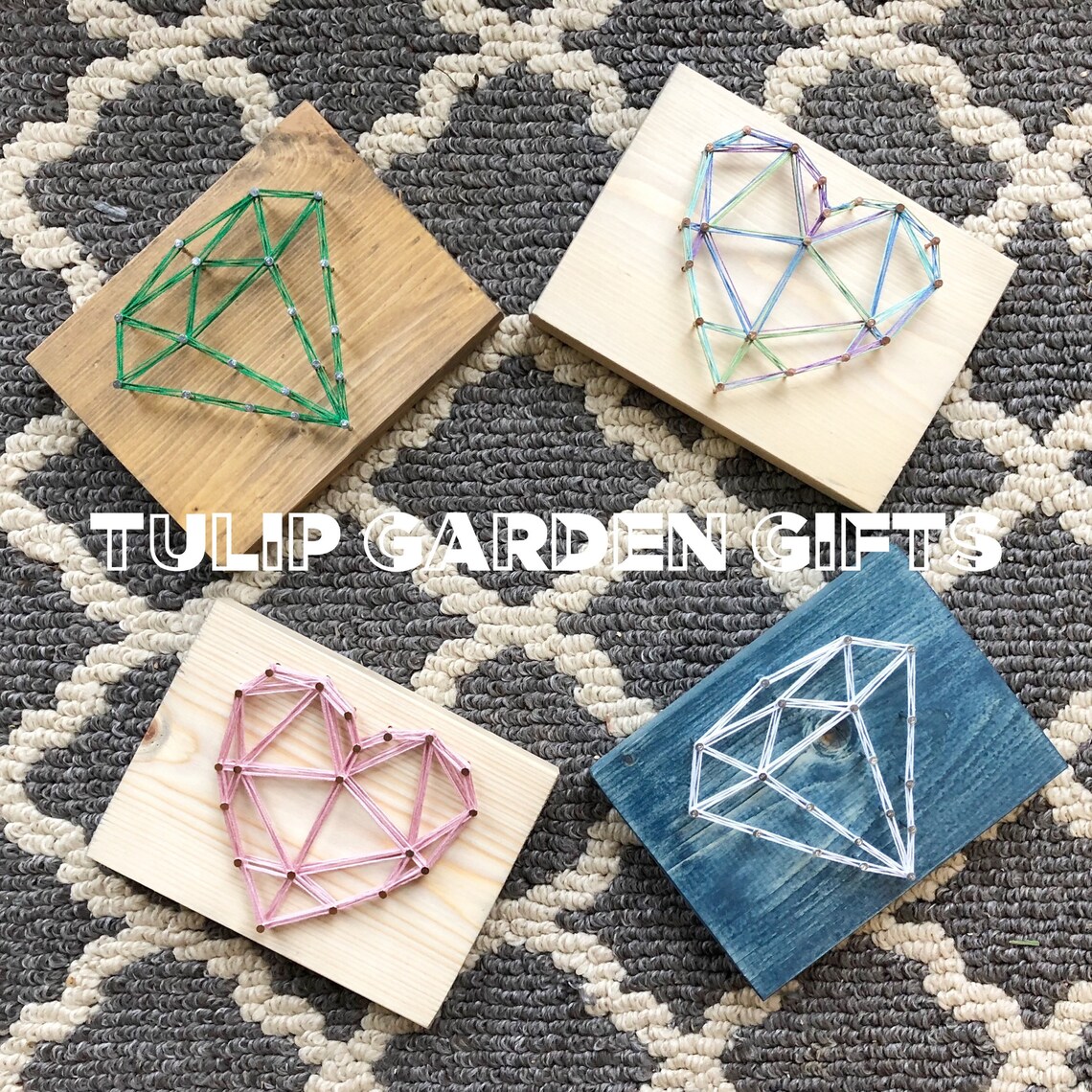 Geometric Heart String Art Mini Geo Heart String Art Mermaid - Etsy