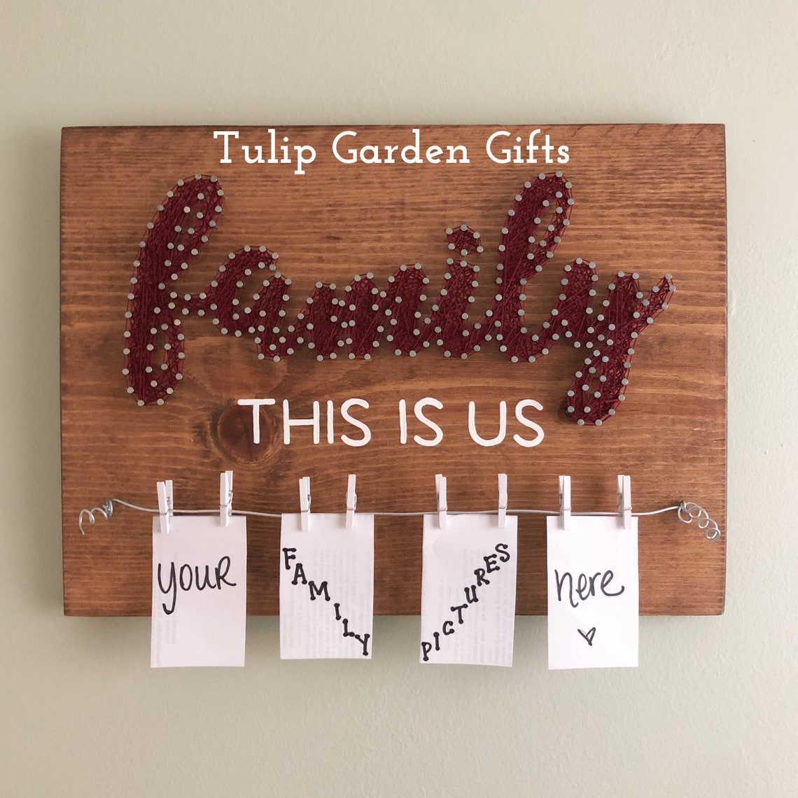 Family This is Us String Art Photo Display Family Photo Wire | Etsy