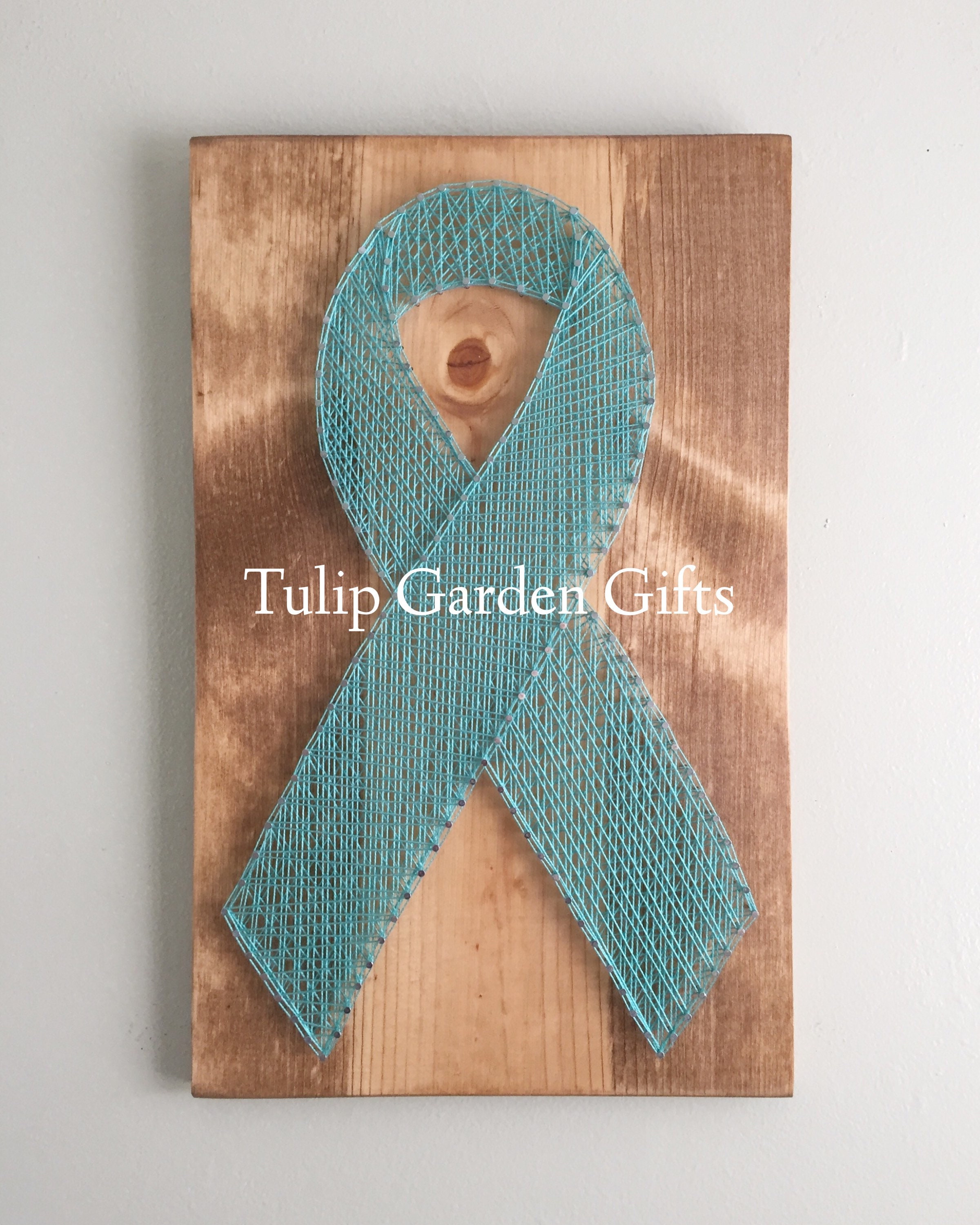 Awareness Ribbon String Art Cancer Ribbon String Art Ribbon | Etsy Canada