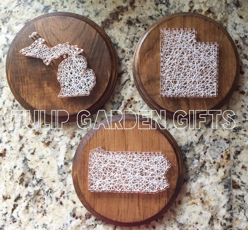 State String Art Mini Mini State String Art Round Random - Etsy