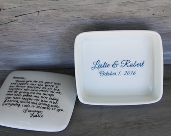 Handwritten Letter Box : Message on top of box Wedding Thank | Etsy