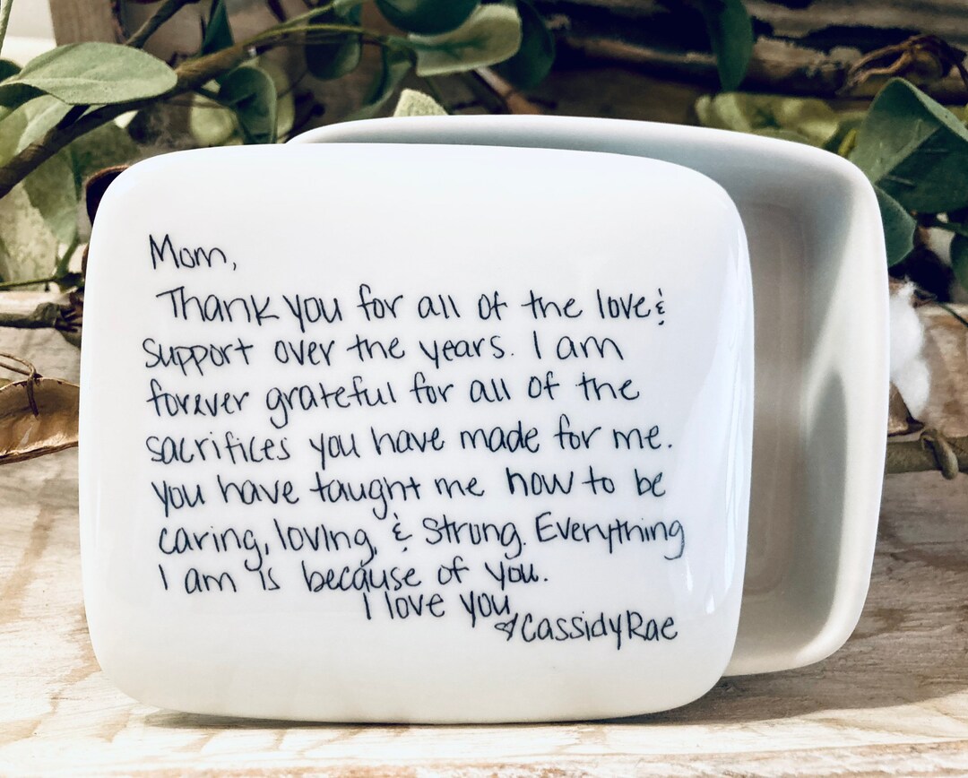 Handwritten Letter Box : Message on Top of Box Wedding Thank - Etsy