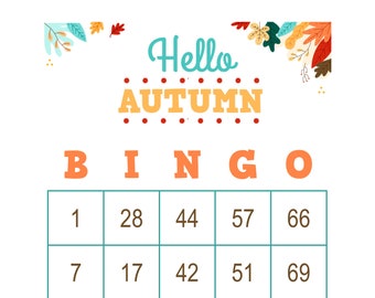Fall Bingo Cards | Etsy