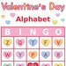 100 Valentines Day Alphabet Bingo Pdf Download 1 per Page - Etsy