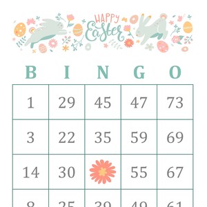 200 Easter Bingo Cards Pdf Download, 1, 2, and 4 per Page, 75 Call ...