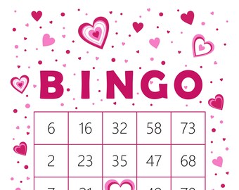 30 Printable Valentine's Day Bingo Cards School Party Game Instant PDF ...