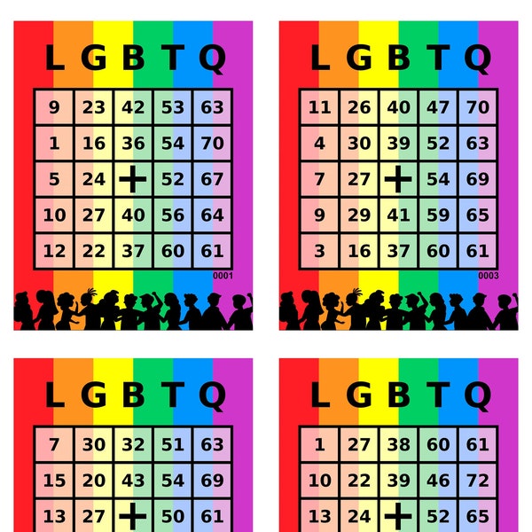 Gay Flag Bingo Cards - Etsy