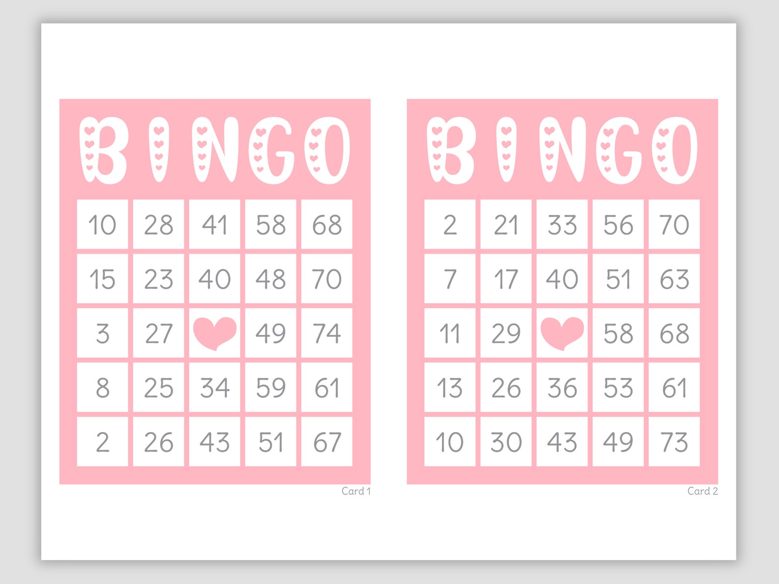 200 Bingo Cards Pdf Download, 1, 2, and 4 per Page, Instant Printable ...