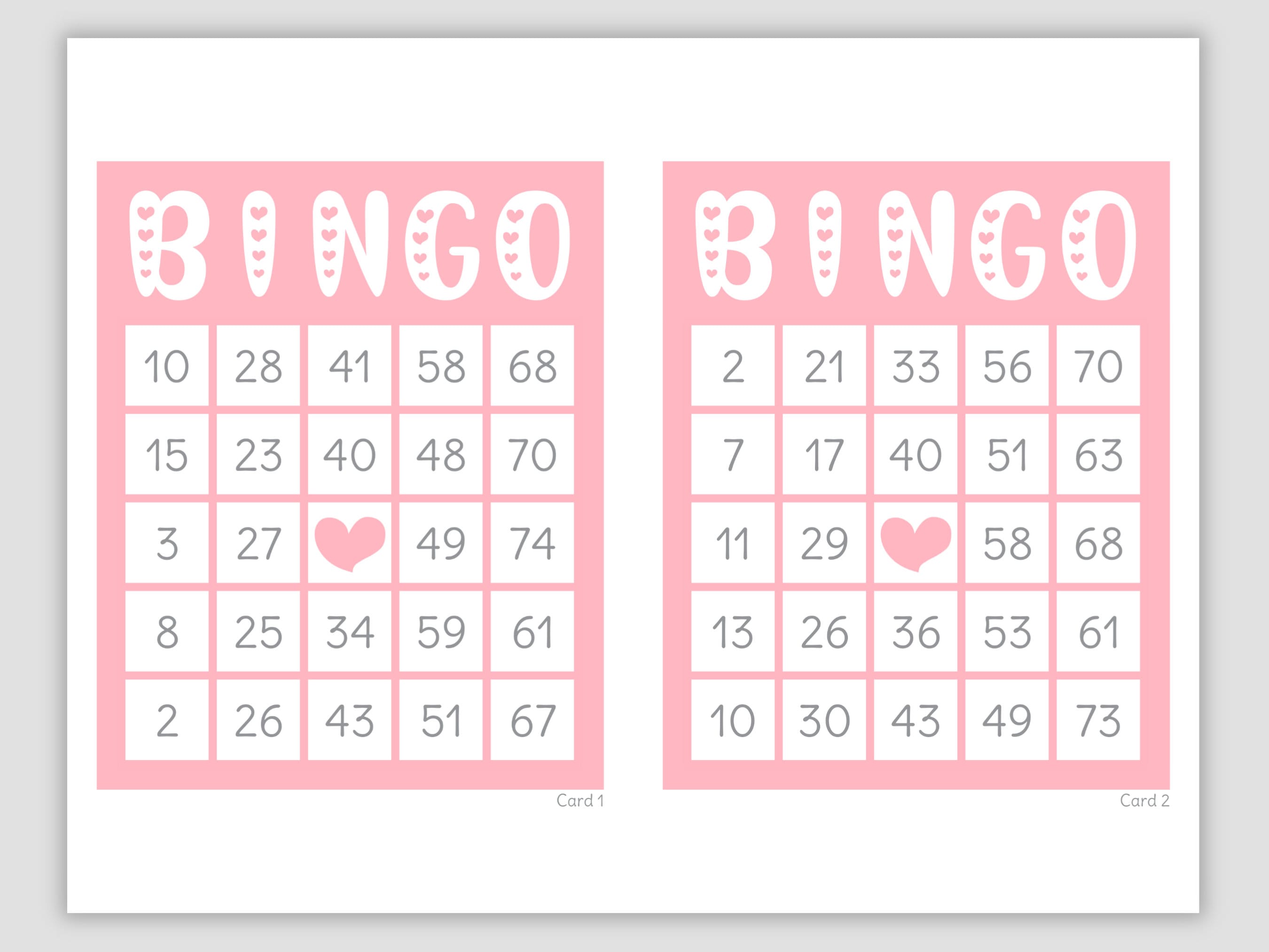 200 Bingo Cards Pdf Download, 1, 2, and 4 per Page, Instant Printable ...