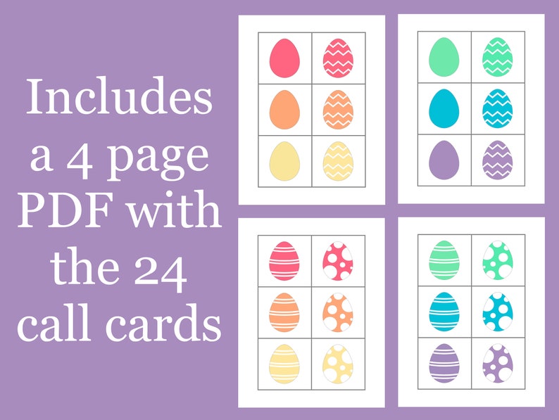 Spring Bingo Cards, 100 Cards, Prints 1 and 2 per Page, 24 Call ...