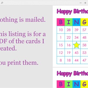 200 Birthday Bingo Cards Pdf Download, 1 per Page, 75 Call, Instant ...