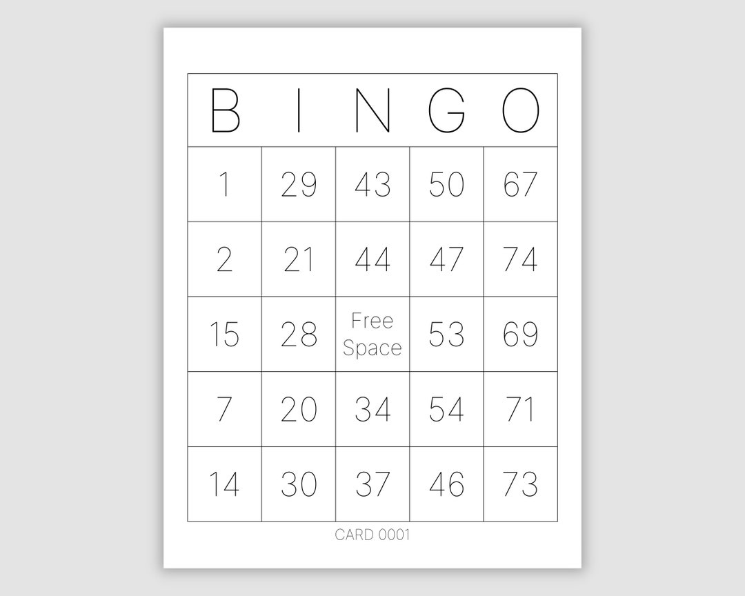 6000 Bingo Cards Pdf Download, 1, 2, 4, and 6 per Page, Ink Saving ...