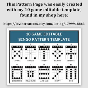 10 Autumn Bingo Patterns Program Flyer Fall Bingo Patterns Printable ...
