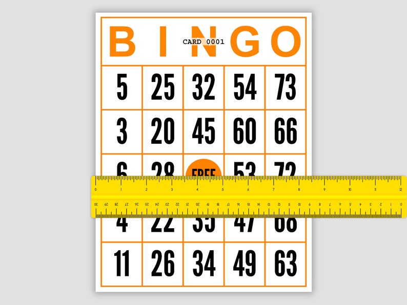 1000 Jumbo Bingo Cards Pdf Download 1 per Page Instant - Etsy