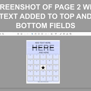 50 Card Editable Bingo Template, 24 Call Game, All Text and Free Image ...