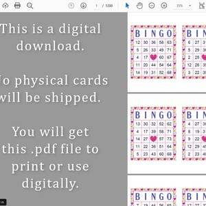 2400 Valentine's Day Bingo Cards Pdf Download, 1, 2, and 4 per Page ...