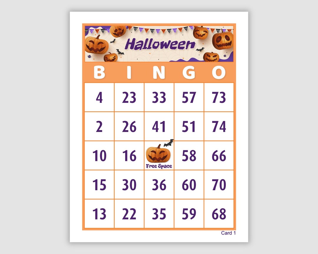 500 Halloween Bingo Cards PDF Halloween Bingo Print Out Printable Bingo ...