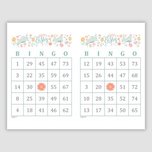 200 Easter Bingo Cards Pdf Download, 1, 2, and 4 per Page, 75 Call ...