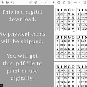 500 Jumbo Printable Bingo Cards Pdf Download, 1, 2, 4, and 6 per Page ...