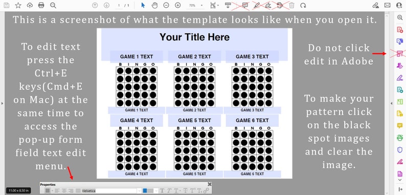 Editable Bingo Pattern Program Flyer, Easily Create Your Own 6 Game ...