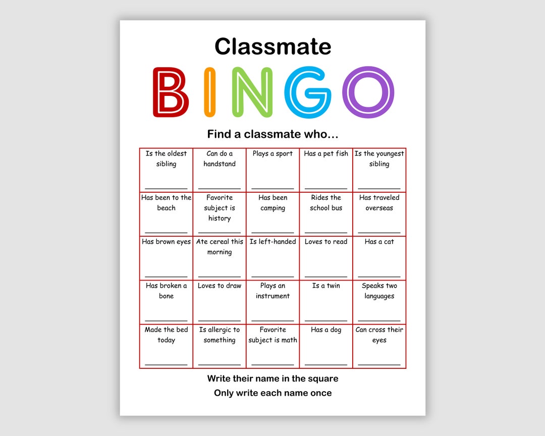50 Bingo Cards Pdf Download, 1 per Page, Instant Printable Fun ...