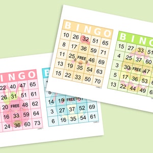 100 Easter Bingo Cards Pdf Download 1 2 and 4 per Page - Etsy