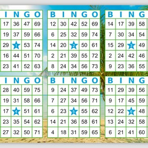 1200 Bingo Cards Pdf Download, 6 per Page, Instant Printable Fun Party ...