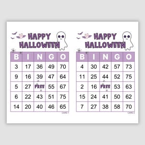 1000 Halloween Bingo Cards PDF Halloween Bingo Print Out Printable ...